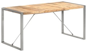 Jídelní stůl 160 x 80 x 75 cm masivní hrubé mangovníkové dřevo,  321563 HangarStore.cz