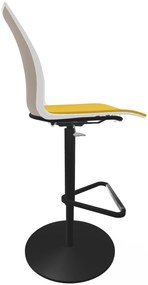 KASTEL - Barová židle KALEA výškově stavitelná s čalouněným sedákem