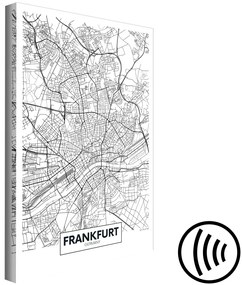 Obraz Mapa Frankfurtu (1 část) vertikální