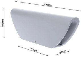 Exteriérové ​​nástěnné LED svítidlo Brick, 1x LED 6w, bílá