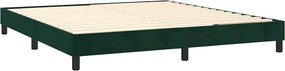 Box spring postel s matrací tmavě zelená 180x200 cm samet 3141380
