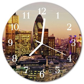 Skleněné hodiny kulaté Londýn fi 30 cm