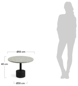 Odkládací stolek melano ø 55 cm šedý MUZZA