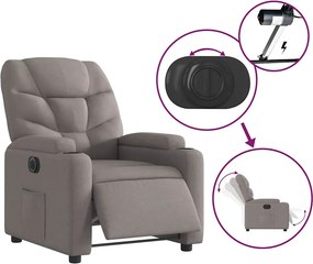 Elektrické polohovací křeslo taupe textil 3204580