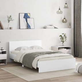 Rám postele s čelem a LED osvětlením bílý 120 x 190 cm 3207637
