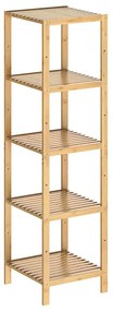 Bambusový regál 5 polic 140 x 33 x 33 cm 107918