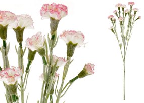 Mini Karafiát, barva bílo-růžová. Květina umělá KU4191-WHPK