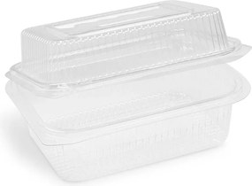 Wimex 77708 - plastová miska s víčkem 750 + 400 ml, hranatá - 50 ks
