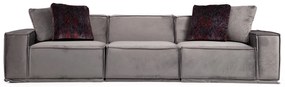 Designová 3-místná sedačka Valtina 300 cm šedá