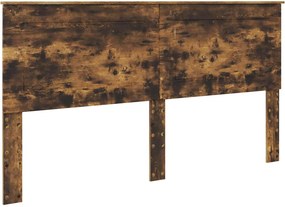Rám postele Kouřový dub 200 x 200 cm Masivní borové dřevo 3409313
