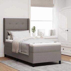 Postel s boxspringem s polštářem Taupe 200 x 80 cm textil 3341613
