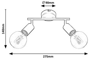 Rabalux 3987 - Bodové svítidlo LAMAR 2xE27/40W/230V
