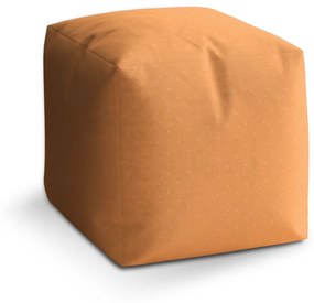 Sablio Taburet Cube Bílé čárky na oranžové: 40x40x40 cm