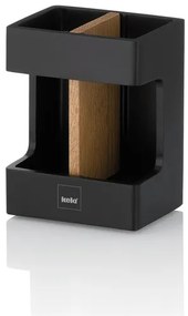 Kela kela držák na zubní kartáčky cube polyresin black kl-23688
