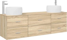 Sada koupelnového nábytku 3 ks Dub sonoma 49,5 x 44,5 x 66 cm 3405917