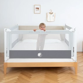 Zábrana na postel Monkey Mum® Popular - 90 cm - světle šedá