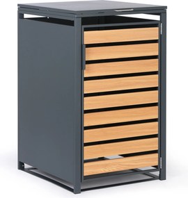 Přístřešek na popelnici 240 l, 1160 x 695 x 800 mm, dekor dřeva