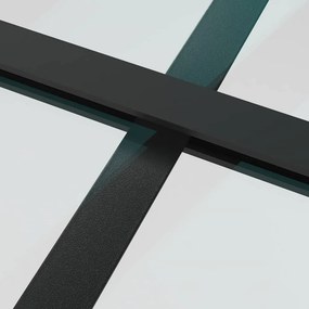 Posuvné dveře s kováním 102x205 cm ESG sklo a hliník 3332856