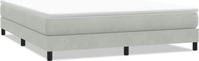Postel Box Spring bez matrace Light Grey 180x220 cm samet 3315885
