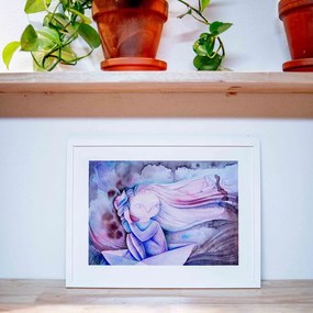 Eva Válková | Jsi tam? Rám: Černý, Velikost: 30 x 40 cm