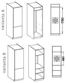 Kuchyňská linka LUNA ab | 120 + 230 cm | PREMIUM BOX zásuvky | UNI dvířka | artisan/bílá