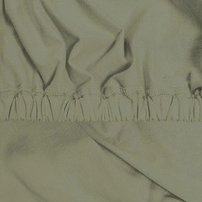 Jersey prostěradlo tmavé khaki na výšku matrace do 20 cm Velikost: 140 x 200