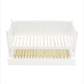 Postel s přistýlkou 90x200, borovicové dřevo, bílá, GLAMIS Kondela 0000227796