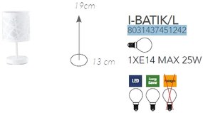 Faneurope I-BATIK/L stolní ocelová lampa