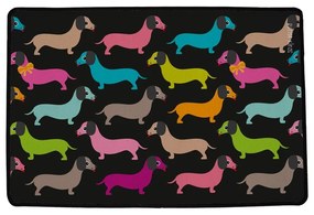 Rohožka 45x75 cm Dachshunds in Colours – Butter Kings