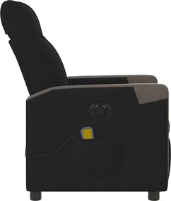 Elektrické masážní polohovací křeslo černé textil 3324087