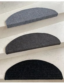 Vopi koberce Nášlapy na schody Rio hnědé půlkruh, samolepící - 28x65 půlkruh (rozměr včetně ohybu)