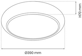 Stropní LED svítidlo Gea, 1x LED 36w, 3000-6000k, g, s ovladačem