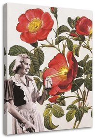 Gario Obraz na plátně Žena malující květiny - Lili Chartrand Rozměry: 40 x 60 cm