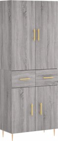 Skříň highboard šedá sonoma 69,5 x 34 x 180 cm kompozitní dřevo 3198143