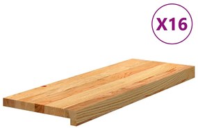 Nášlapy na schody 16 ks světle hnědé 70x25x2 cm masivní dub 3282989