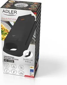 Adler AD 3066 černá / Multifunkční gril / 900W / plocha 18 x 9 cm