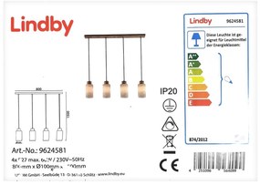 Lindby Lindby - Lustr na lanku NICUS 4xE27/60W/230V LW1081