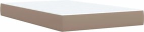 Box spring postel s matrací cappuccino 120x190 cm umělá kůže 3285204