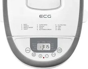 ECG PCB 82120 bílá / Domácí pekárna / 850 W / max. velikost chleba 1.2