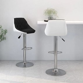Barové židle 2 ks černobílé umělá kůže - Default Title