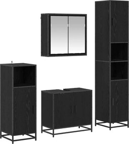 Sada koupelnového nábytku 4 ks Černý dub 65 x 33 x 60 cm 3402514