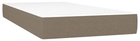 Box spring postel s matrací taupe 90x200 cm textil,  3126457