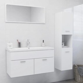 vidaXL Set koupelnového nábytku dřevotříska [3071157] Barva: Bílá