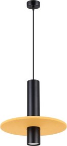 Žluté/béžové kovové závěsné svítidlo ø 30 cm Olisa – Sollux