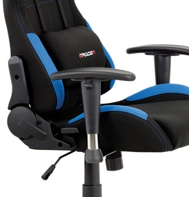 Kancelářská židle KA-F02 BLUE látka černá/modrá