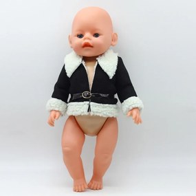 Vlněný kožíšek na American girl  a Baby Born 45 cm Varianty: černá