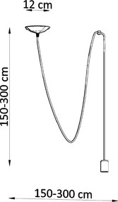Sollux Lighting Závěsné svítidlo EDISON 1 černé