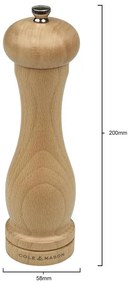 Cole&Mason - Mlýnek na pepř CAPSTAN BEECH buk 20 cm