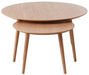 Sada konferenčních stolků Paricia 88 cm přírodní dub