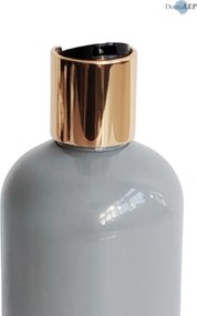Dávkovač na mýdlo 300 ml šedý s černo-zlatým DISC TOP BELA